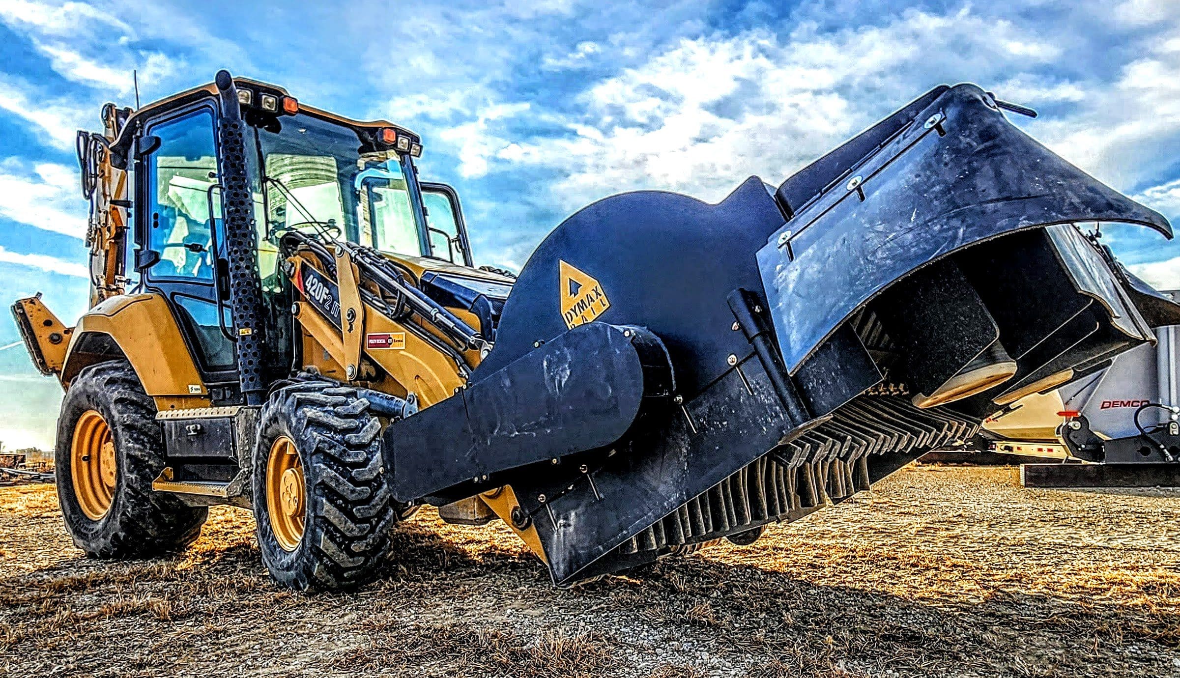 Ballast Broom Attachment Hi Rail Excavators and Backhoe Loaders