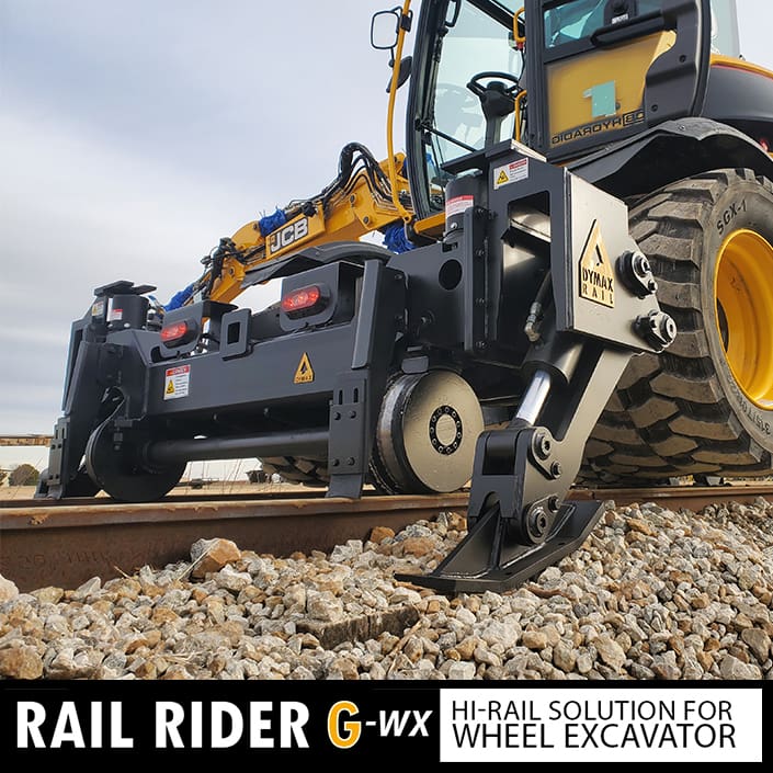 Rail Rider Hi-Rail Attachment for Wheel Excavators – G-WX