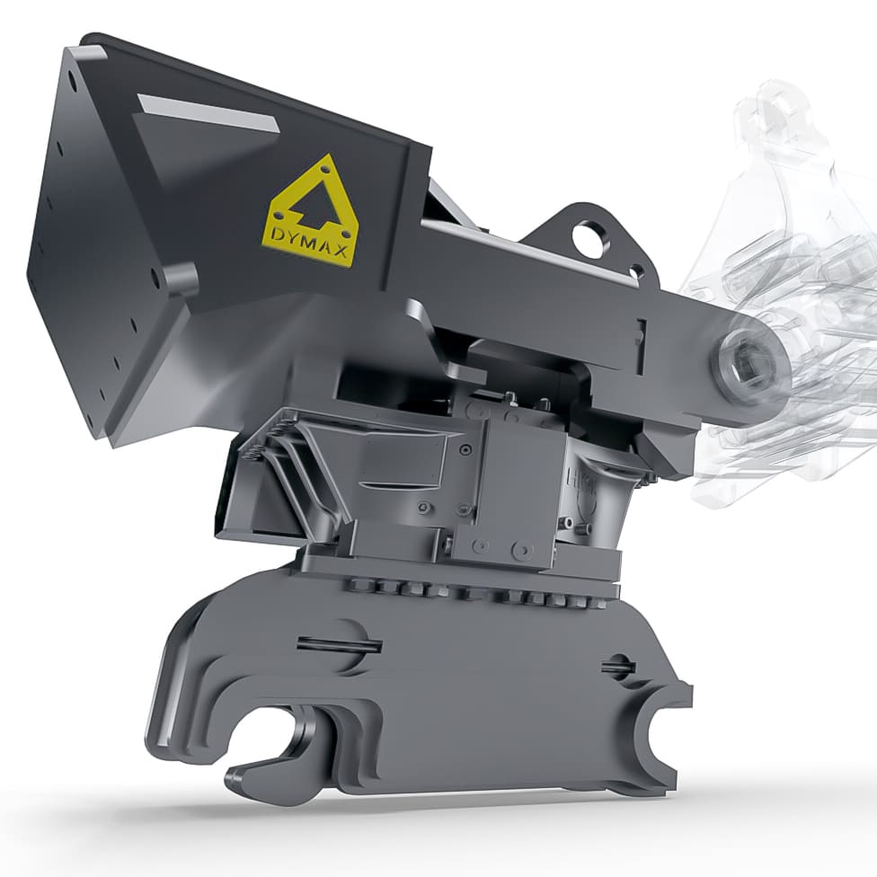 360 Rotating Quick Coupler for Gradall Excavator | DymaxRail